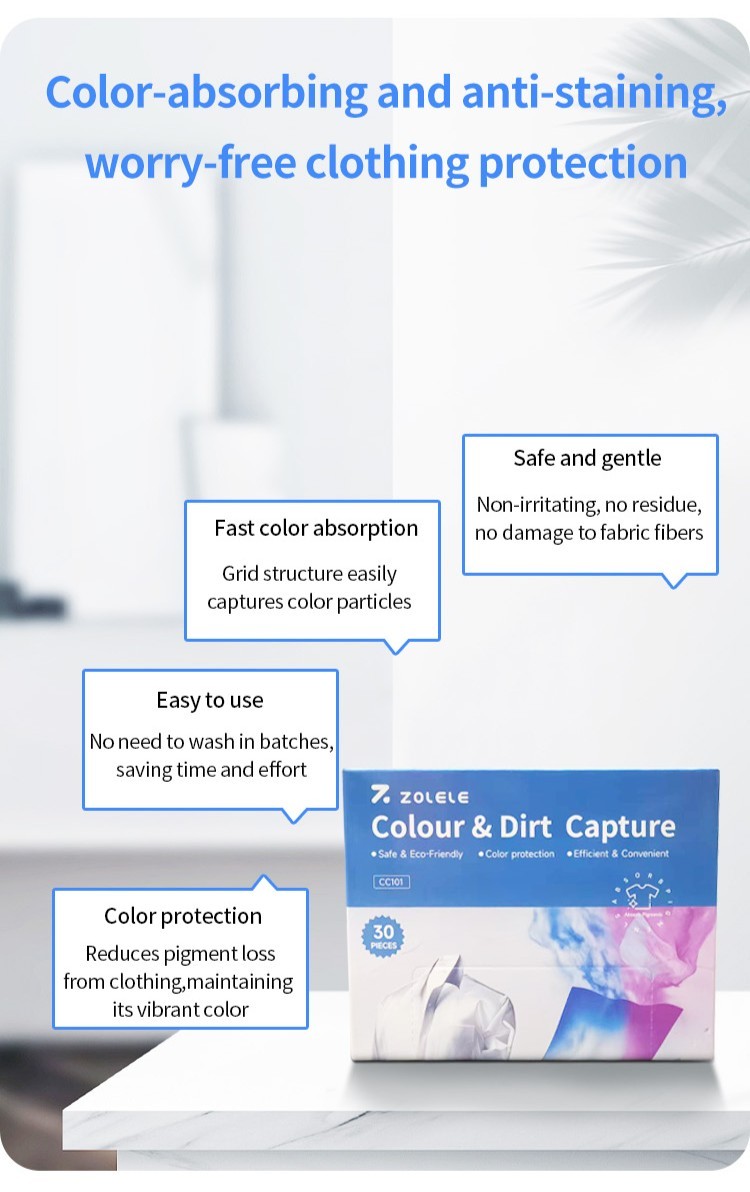 ZOLELE CC101 Anti-Staining Laundry Color Catcher Sheets Prevent Color ...