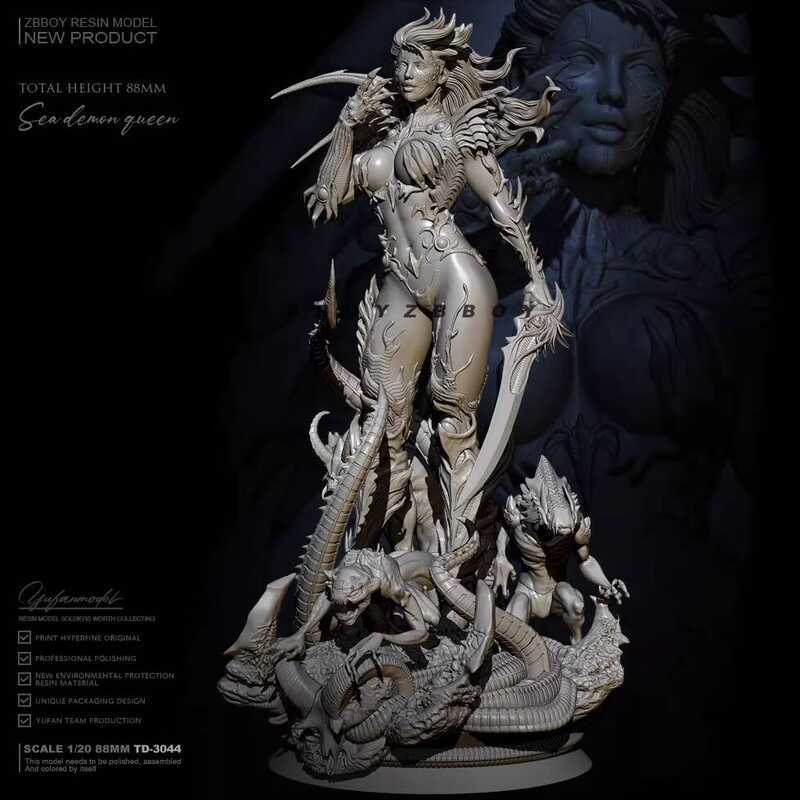88Mm Zbboy Supervised Queen Of The Sea Resin Figure Female Soldier ...