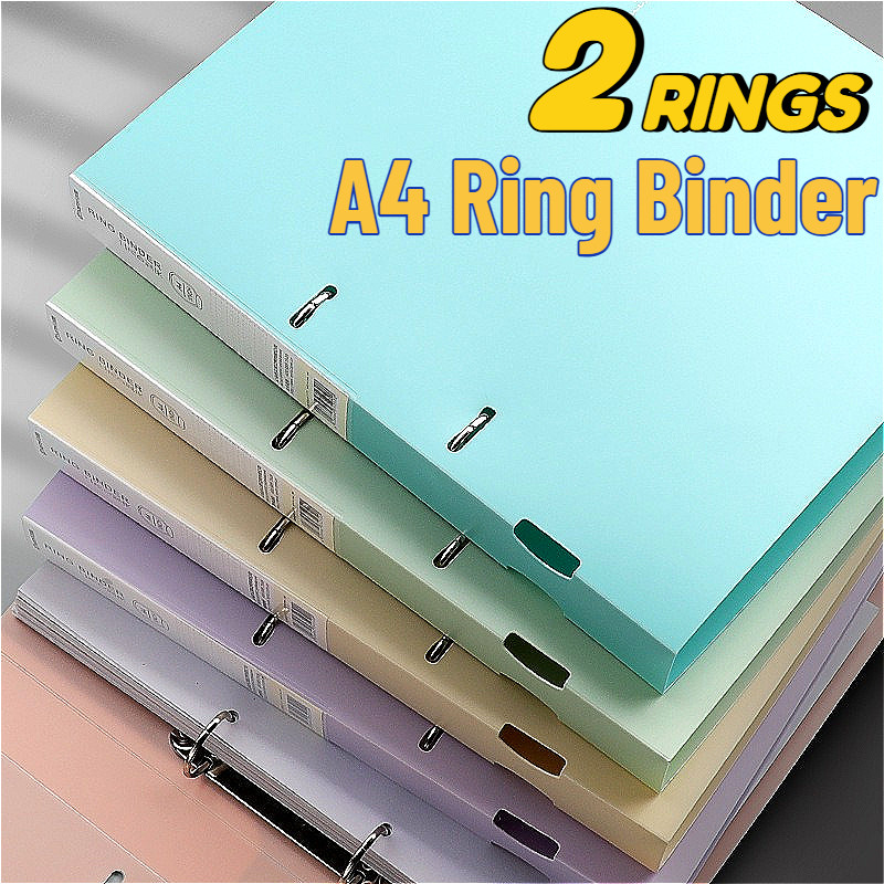 A4 Ring Binder Arch File Folder with 2 Iron Rings Paper Organizers ...