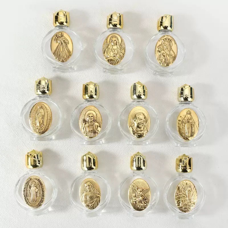 Blessing Glass Bottle for Holy Water (7cm) St Benedict St. Joseph ...