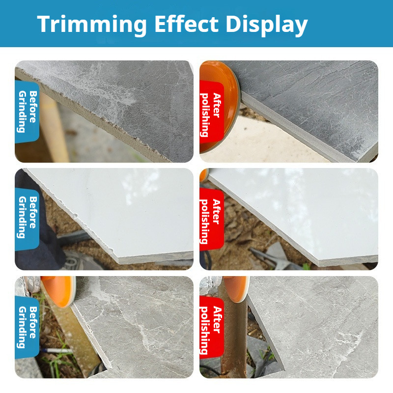 Tile Edge Trimmer Angle Grinder Dry Polishing Disc for Marble Rock Slab ...