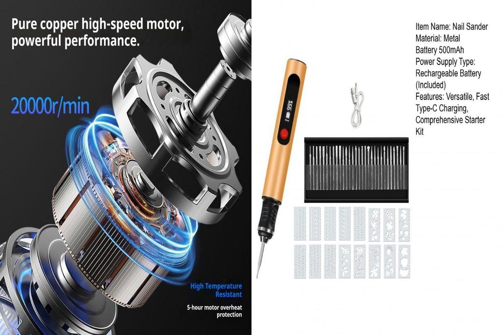 [New] Glass Etching Tool Rechargeable Engraving Pen 1 Set Portable ...