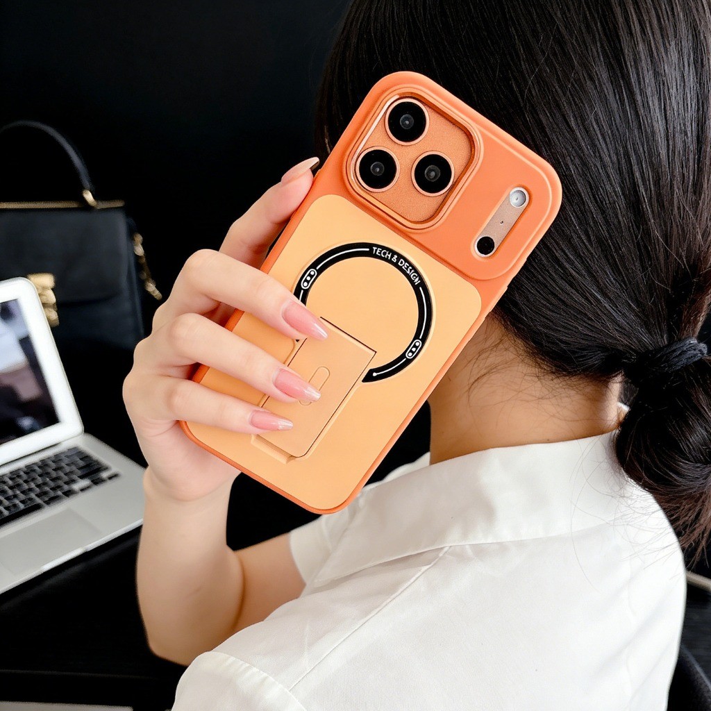 Flip Bracket Magnetic Acrylic Phone Case for IPhone 17 Pro Max 17Air 13 ...