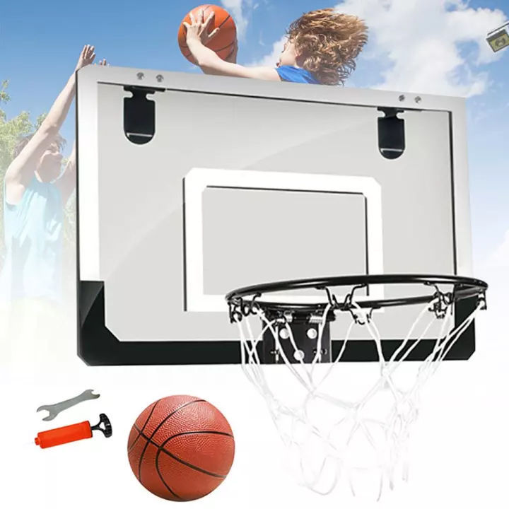 Mini Basketball Hoop Set with Free Basketball & Pump, Indoor Outdoor ...