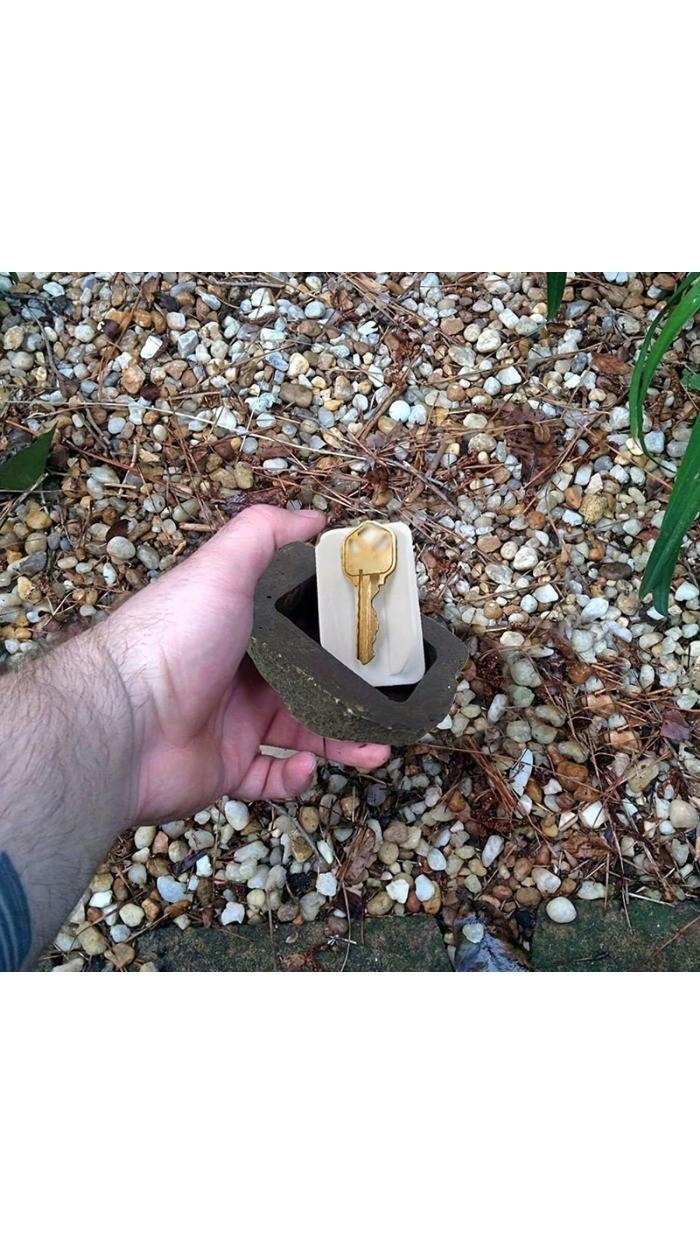Outdoor Courtyard Hidden Home Door Key Box Simulation Small Stone ...