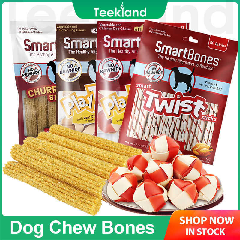 Smartbones Mini Ball Chicken/Peanut Dog Teething Sticks Clean Teeth ...