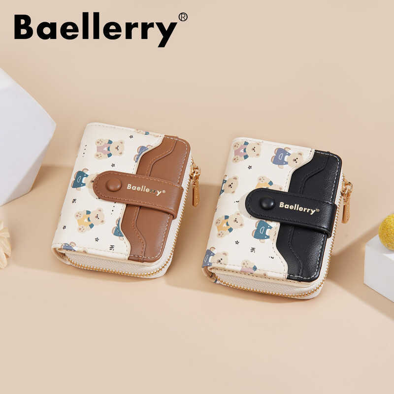 Print Baellerry New Cute Women's Short Wallet with Buckle Zipper Multi ...