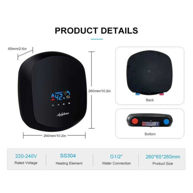 Fast and Easy Concealed Installation Hotel Bathroom Instant Heater ...