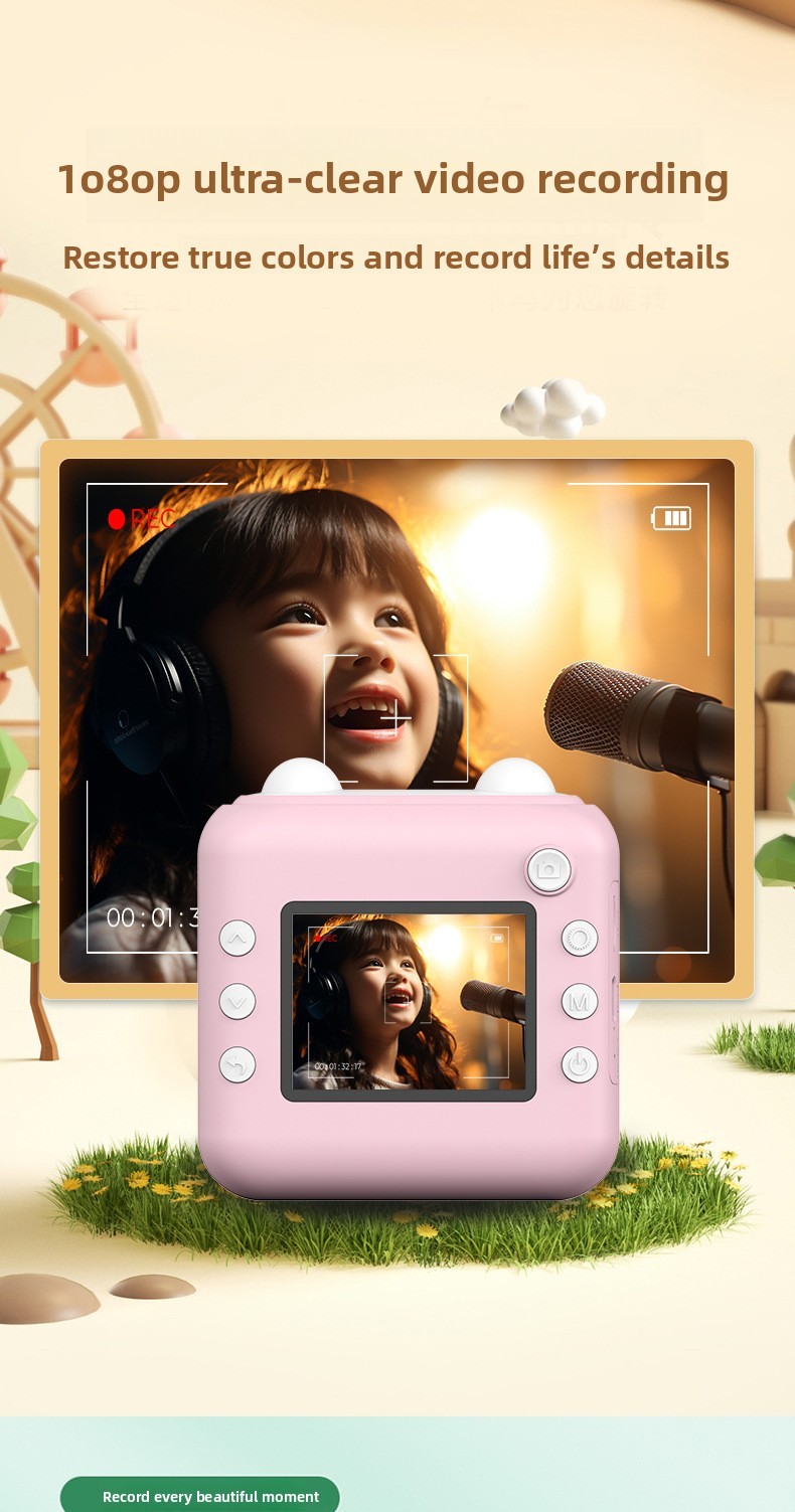 Cross-border New High-definition Children's Polaroid Mini Photo Video ...
