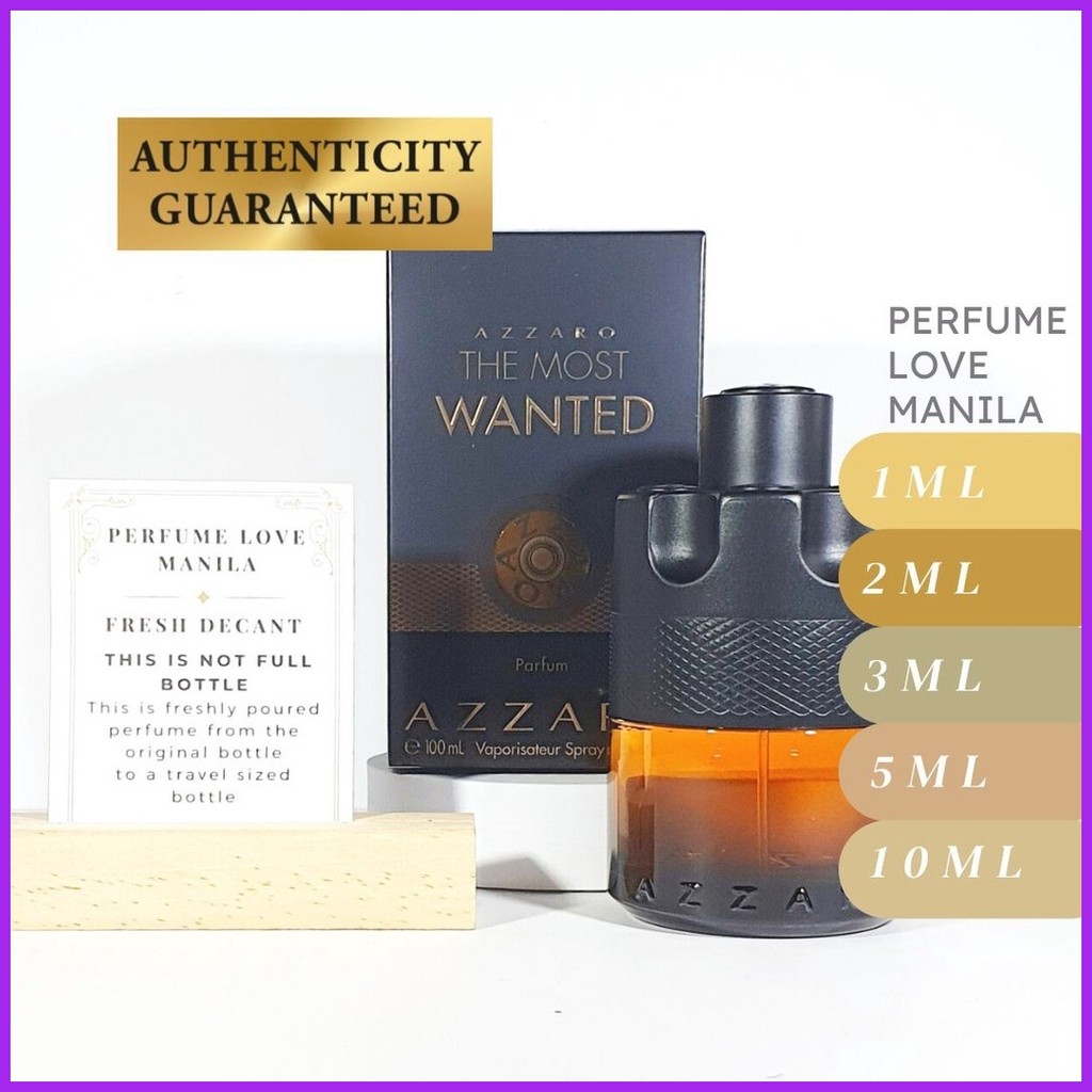 PERFUME DECANT The Most Wanted Parfum Azzar o | Shopee Philippines