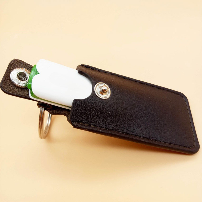 USB Case Bag Leather Strap Hanging Ring Portable Dustproof Flash Drive ...