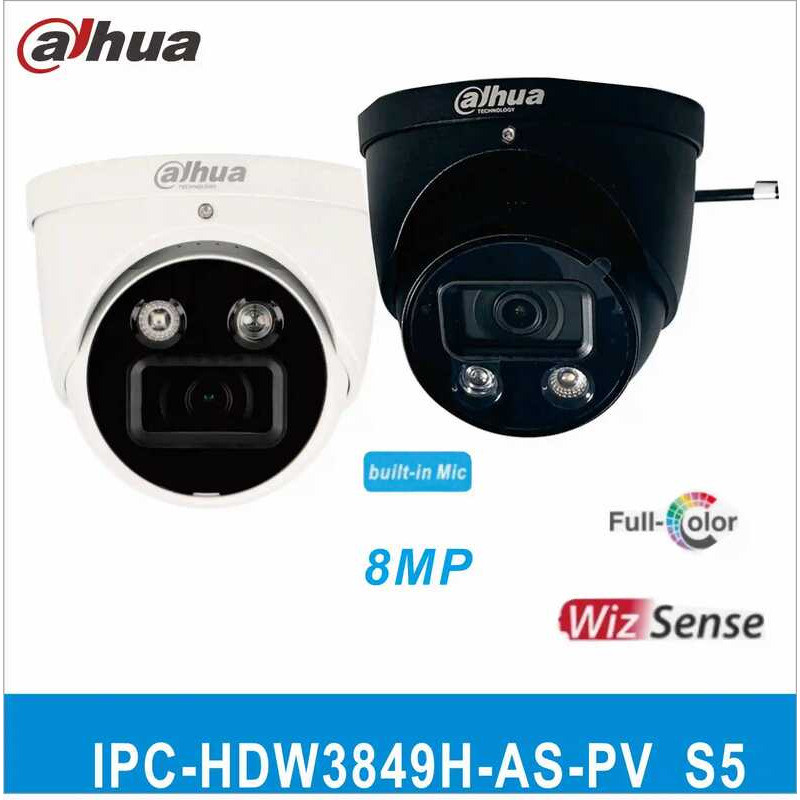Y Ipc-Hdw3849h-As-Pv S5 Dahua 8 MP Full Color POE Smart Active ...