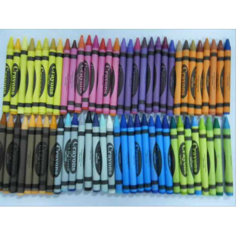Children's Flat Head Crayons 4/8/12 Colors Set Student Hand-Drawn ...