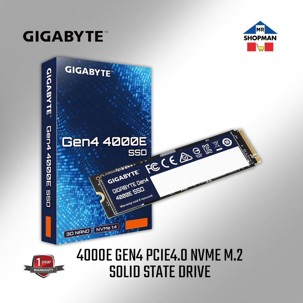 Gigabyte 4000E 250Gb / 500Gb Gen4 M.2 Nvme 1.4 PCIe 4.0 SSD Storage ...
