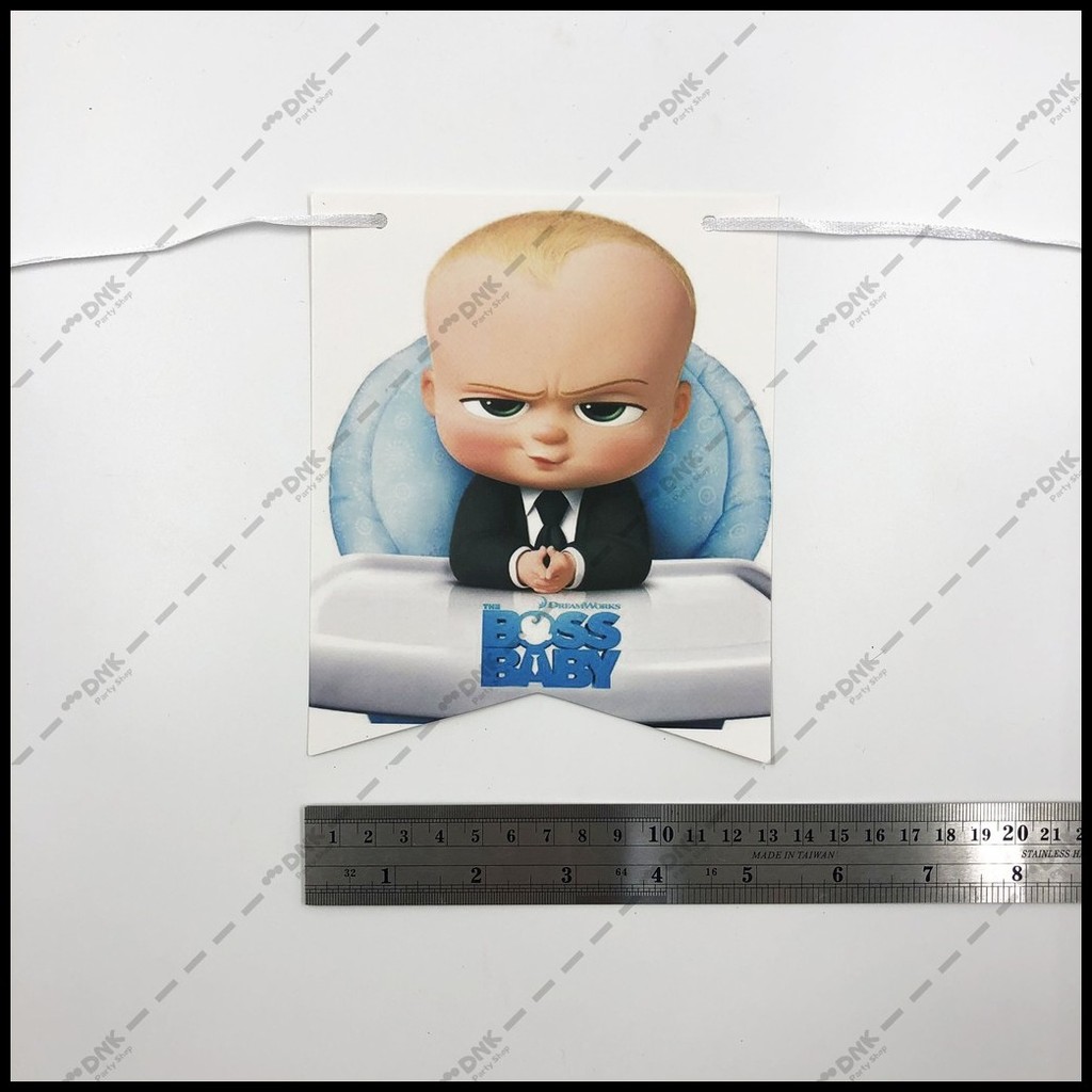 Cutout Flag Hanging Banner - Boss Baby Character Theme Birthday Cute ...