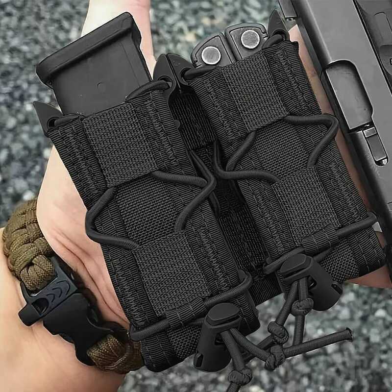 MOLLE Magazine Outdoor Tiger 9Mm Twin Tactical Quick-Draw Function ...