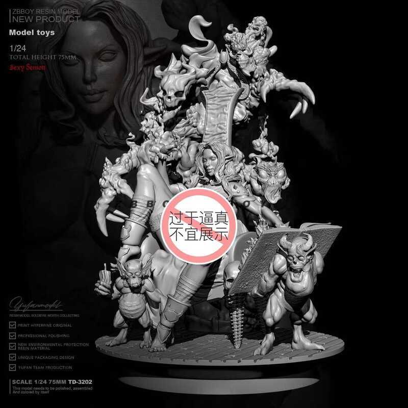 1/24 ZBBOY Supervision Hell Goddess Resin Figure Toy Female Soldier ...