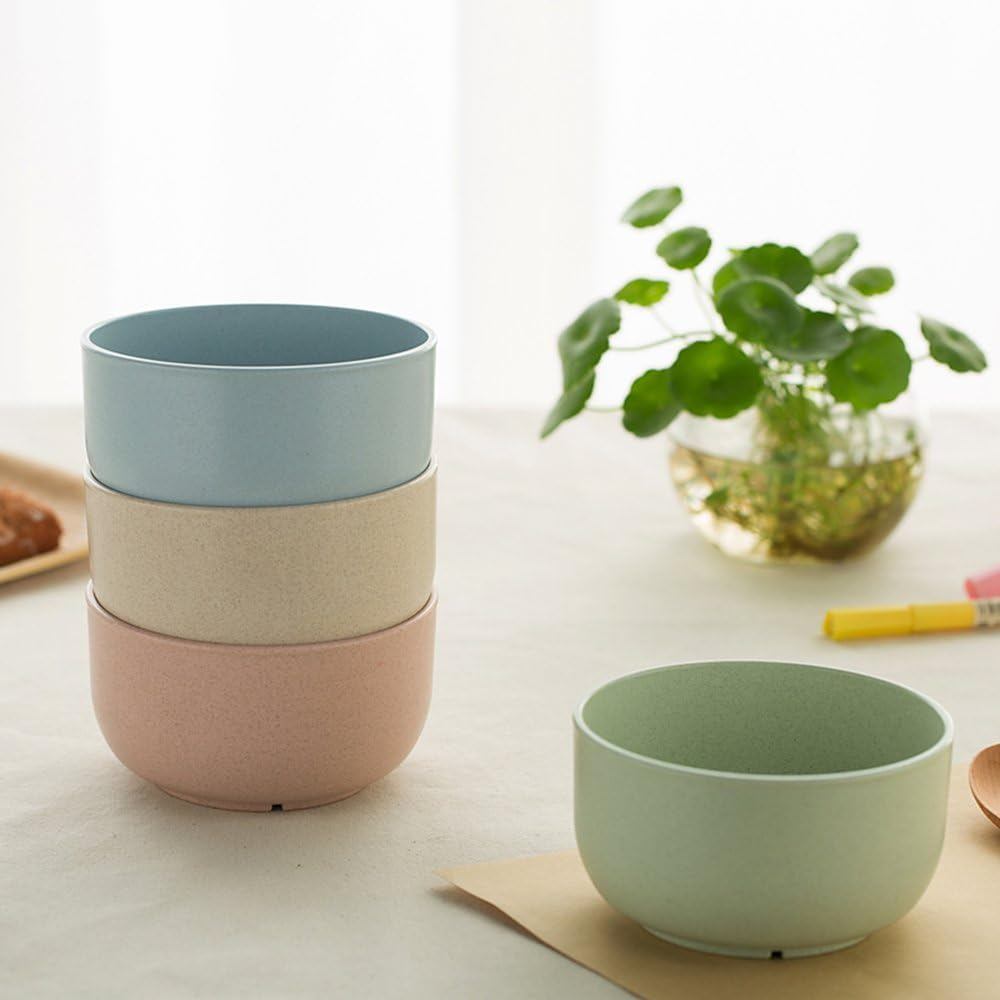 4pcs Wheat Straw Bowl Plastic Bowl Noodle Soup Bowl Japanese Rice Bowl ...