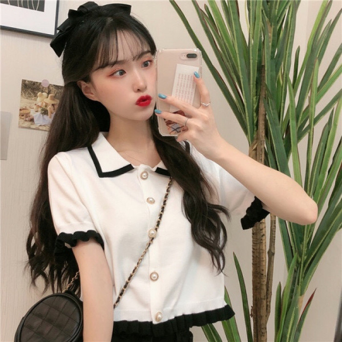 French Classic Fashion Knitwear Casual Comfortable Top | Shopee Philippines