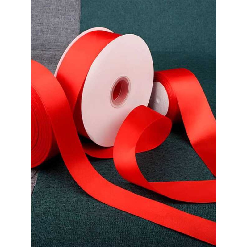 Satin Silk Gift Wedding Housewarming Cloth Strip Red Ribbon Edge ...