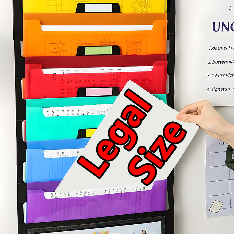 Legal/A4 Folder File Organizer Folder Wall-mounted Rainbow Department ...