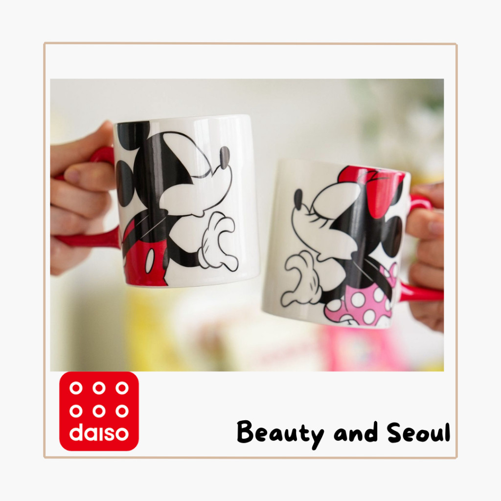 DAISO KOREA - Mickey Minnie Mug 330ml 2 pieces (sold as set) | Shopee ...