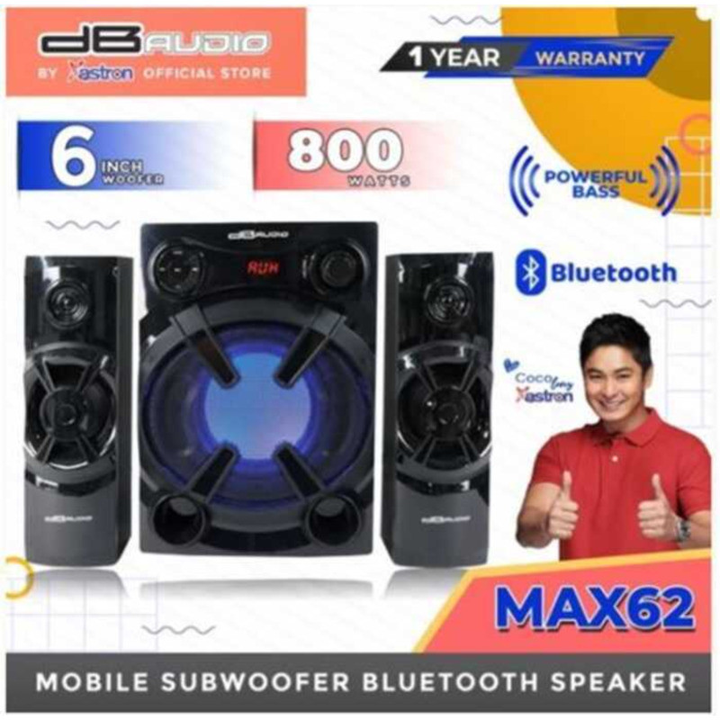 Db Audio Max-62 2.1 Home Theater Subwoofer System | Bluetooth 6" Woofer ...