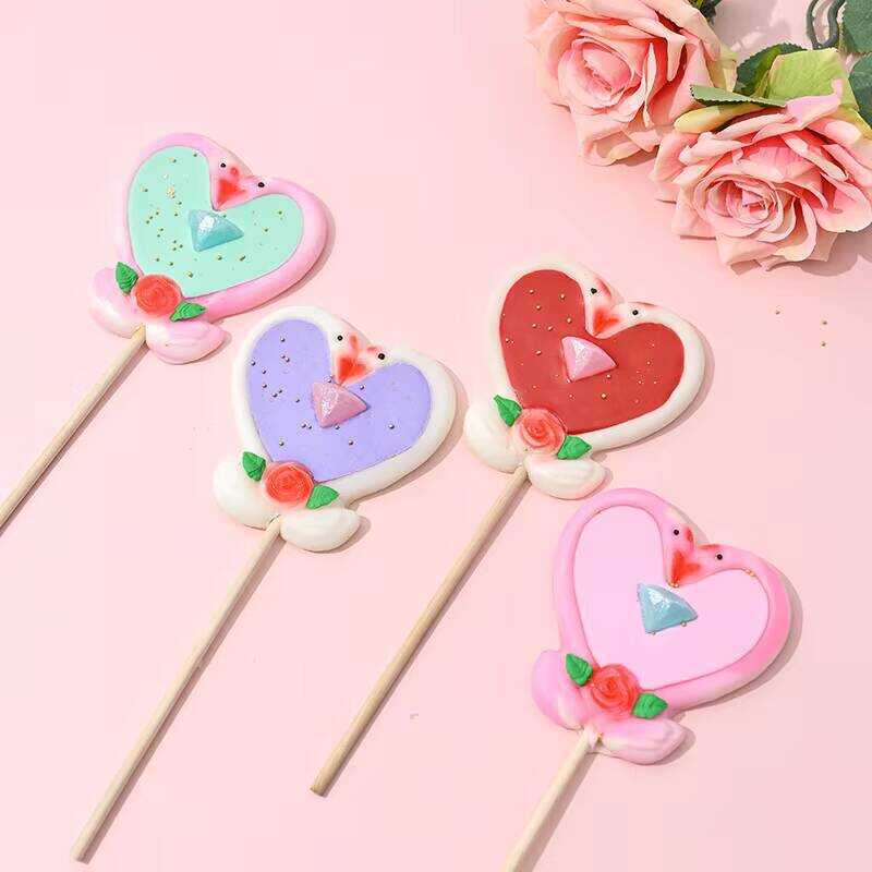 Valentine's Day big heart shaped spiral gift hard candy Fairy wand ...