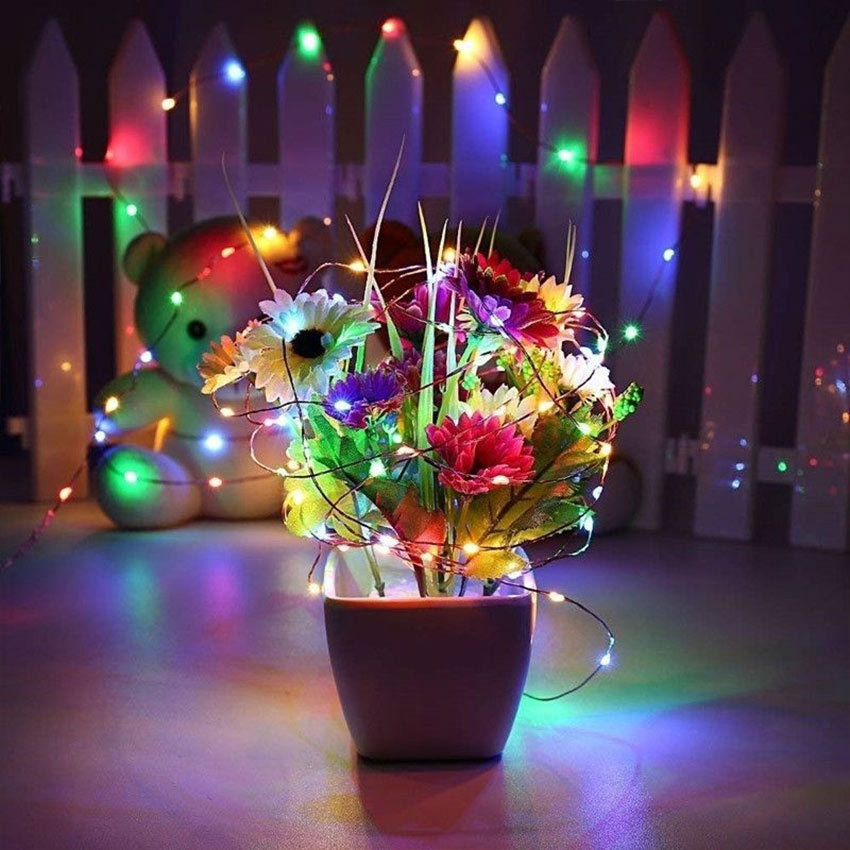 20M Fairy String Lights LED Wire Light With 8 Lighting Modes Remote ...