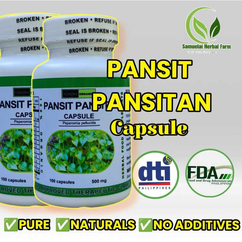 PANSIT PANSITAN /Ulasimang BATO CAPSULES (100 Capsules 500 Mg) ALL ...