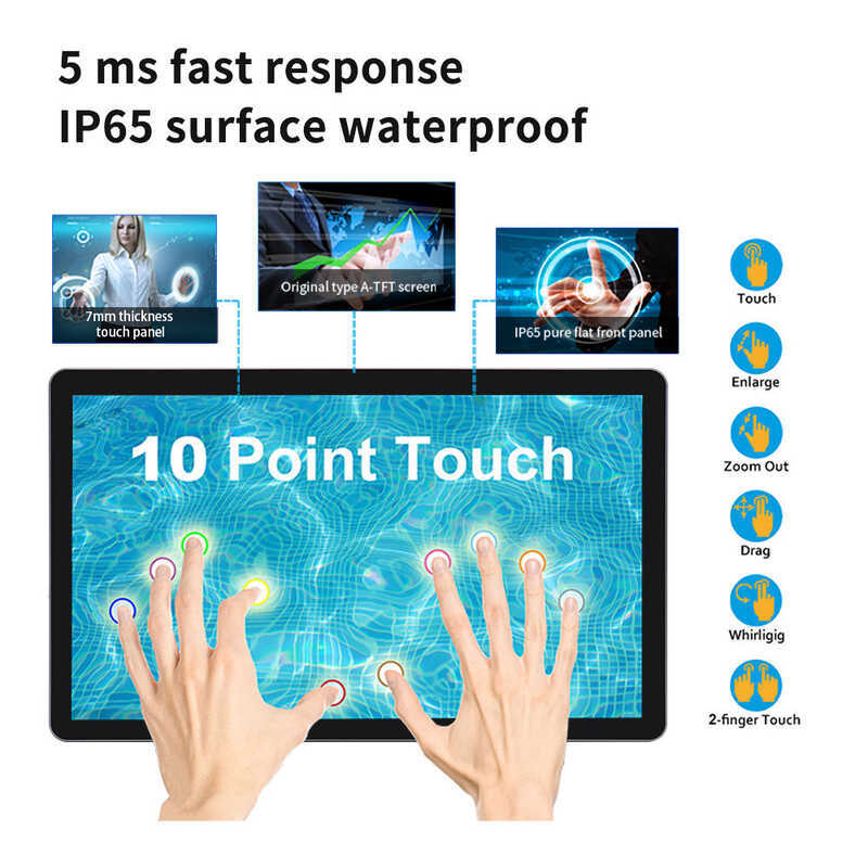 Inch Touchwo Portable HDMI Port POS TFT Waterproof Touchscreen Android ...