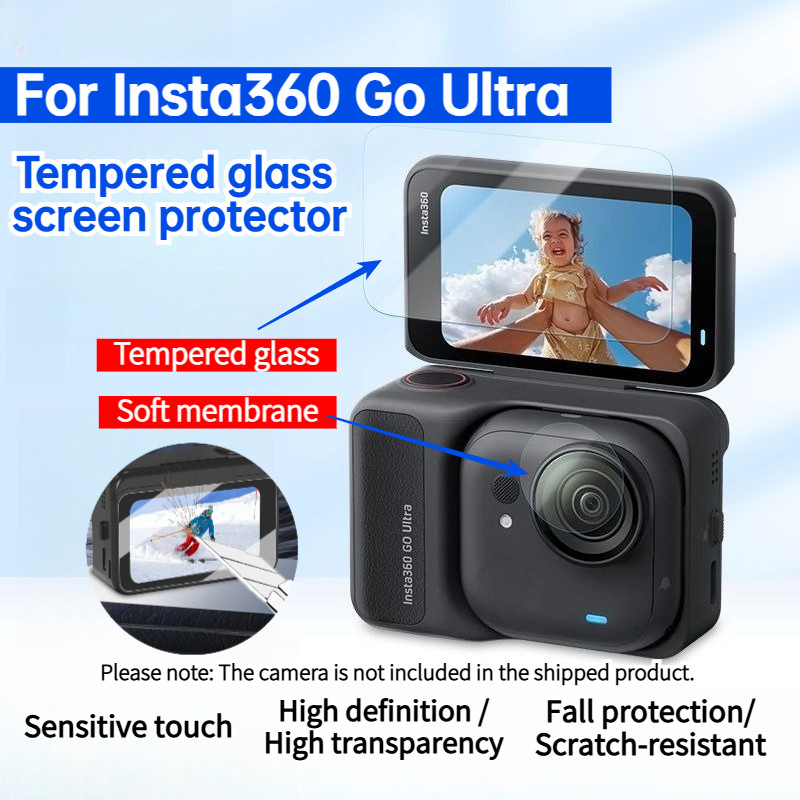 Lens Tempered Glass Screen Protector Film For Insta360 Go Ultra Action ...