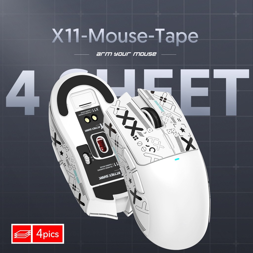 Professional Grip Tape Set for Attack Shark X3 X6 X11 Gaming Mouse Anti ...