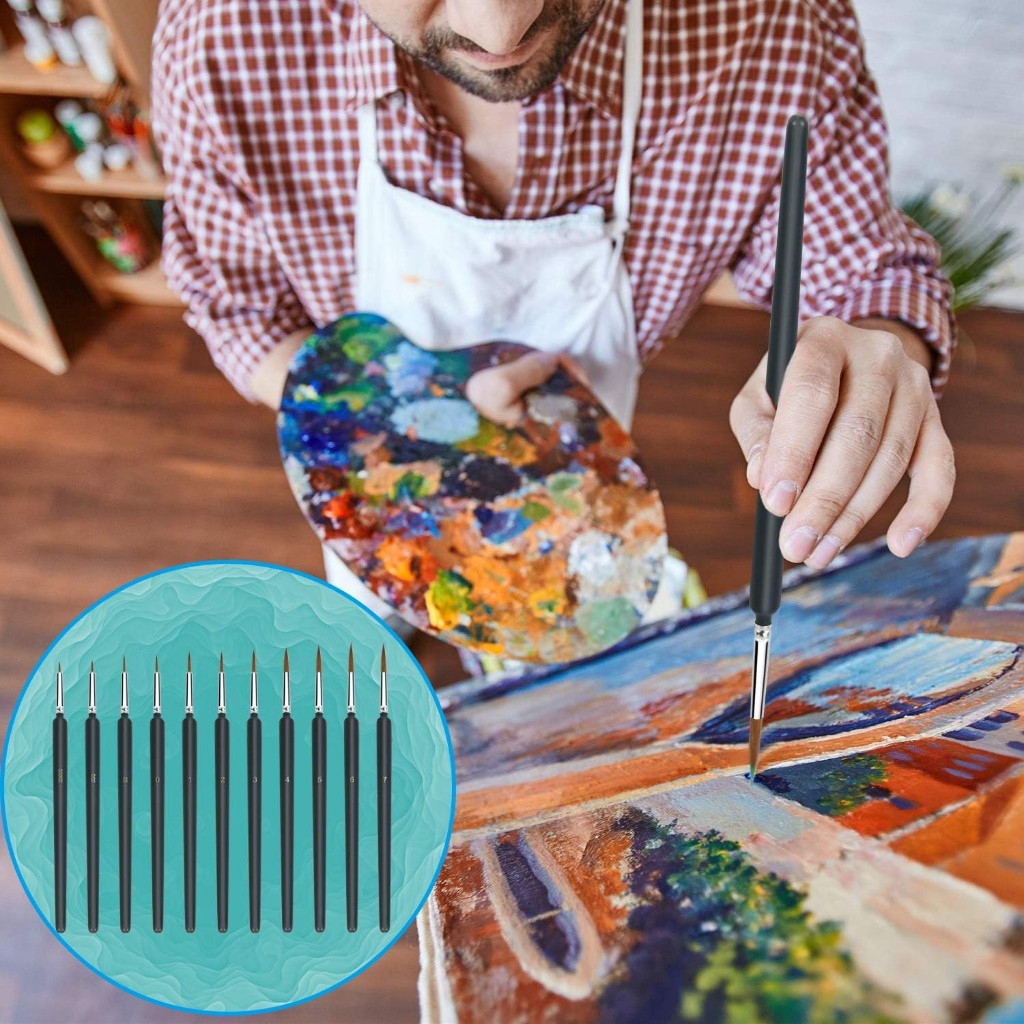 Hook Line Paint Brush Set Fine Detail Paint Brush for Detail Painting ...