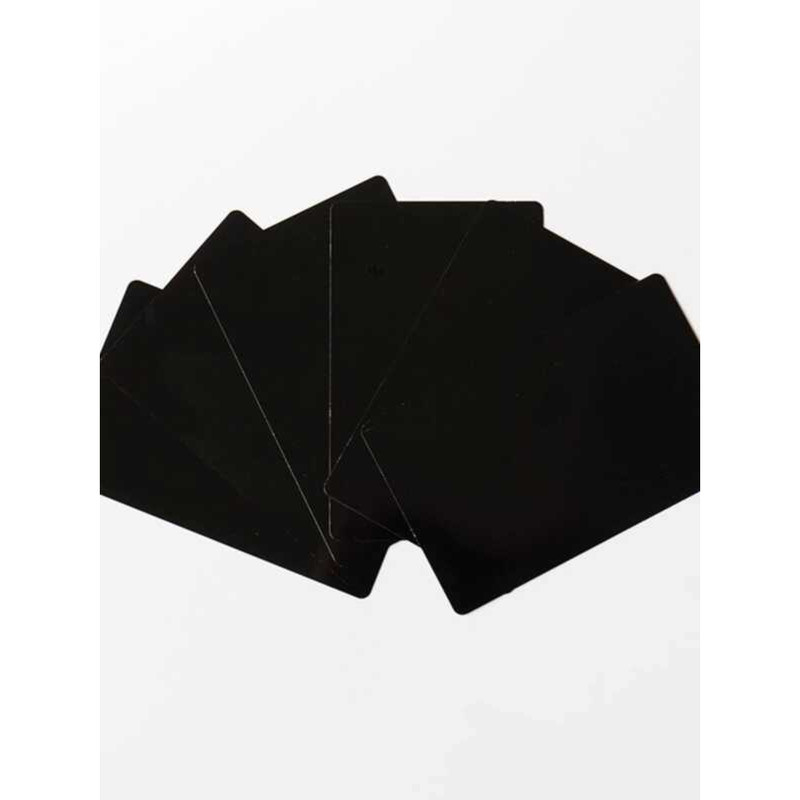 Glossy Black 86*54mm Metal Business Laser Marking Blank Sign UV ...