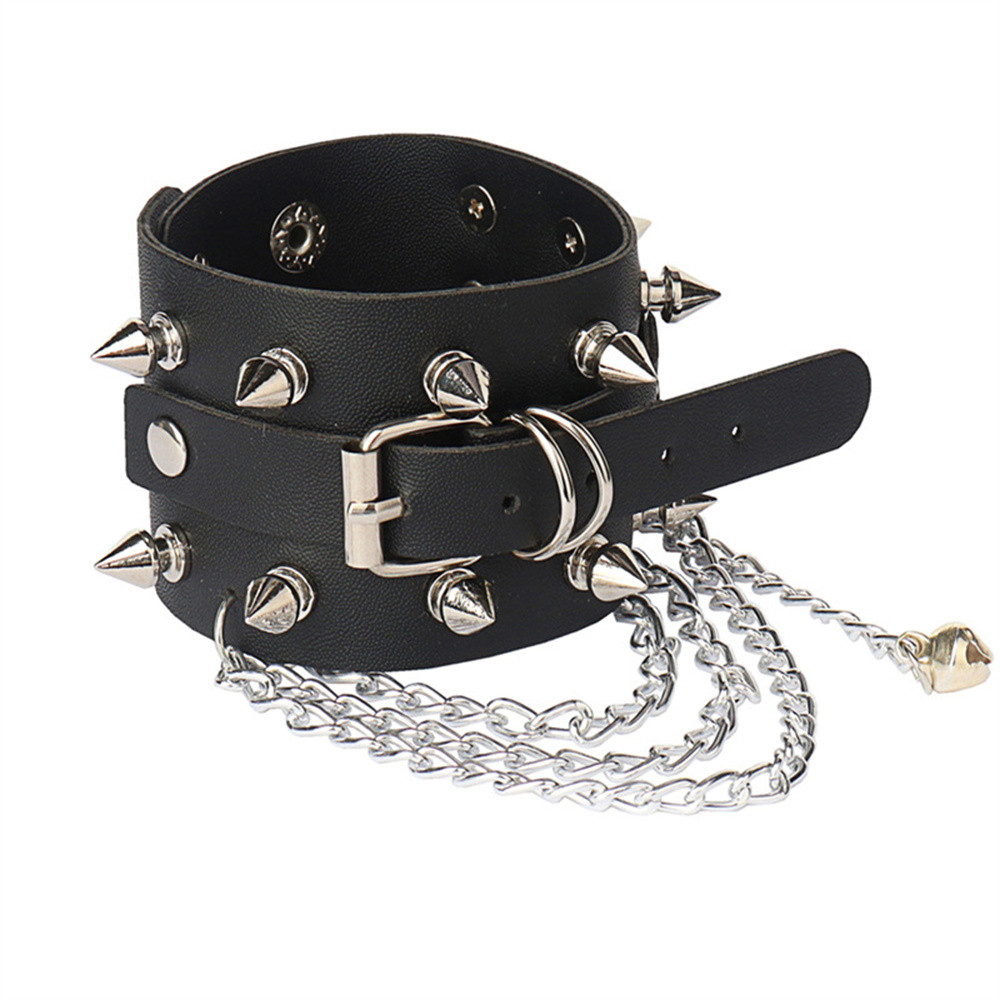 [Gorgeousxx] Cool Gothic PU Leather Studded Bracelet for Men Women ...