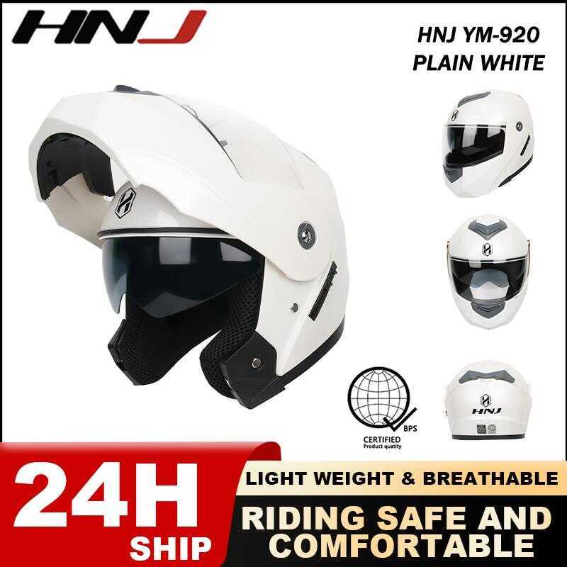 HNJ Ym-920 Modular Full Face Dual Visor For Woman Men Couple Motorcycle ...