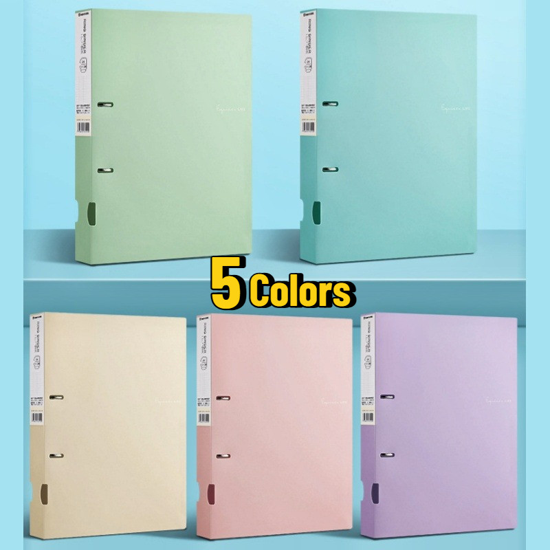 A4 Ring Binder Arch File Folder with 2 Iron Rings Paper Organizers ...