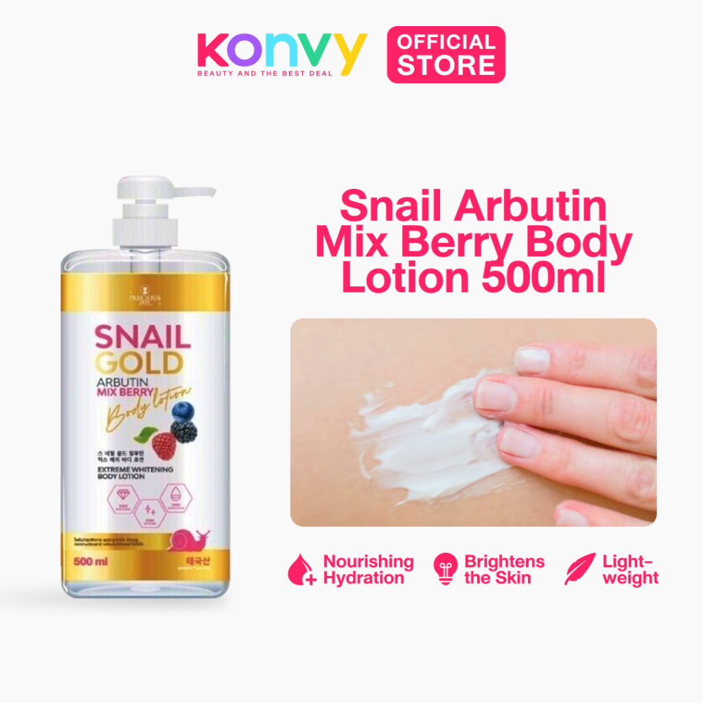 Precious Skin Snail Arbutin Mix Berry Body Lotion 500ml | Shopee ...