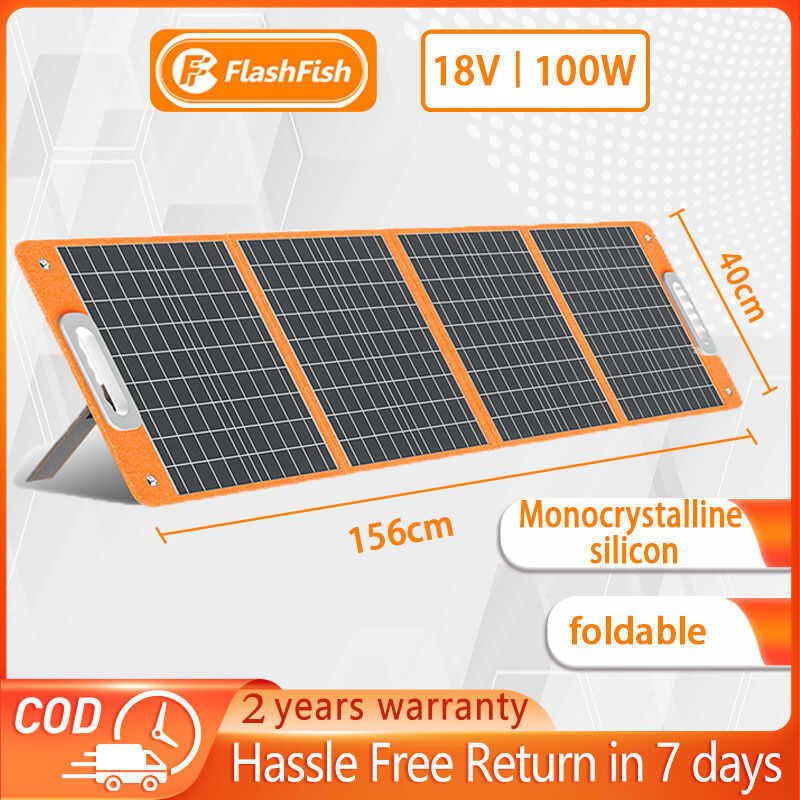Flashfish Tsp100w 18V Monocrystalline Silicon Cells Lightweight Panel ...