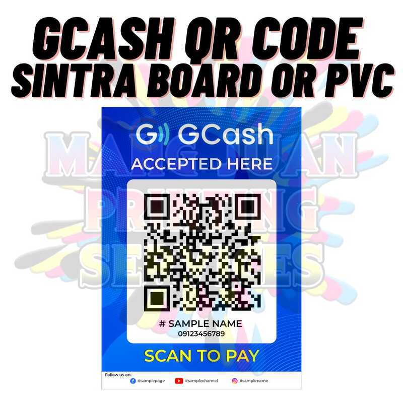 Customized YOUR GCASH MAYA QR Code Scan To Pay Signage - PVC / Sintra ...