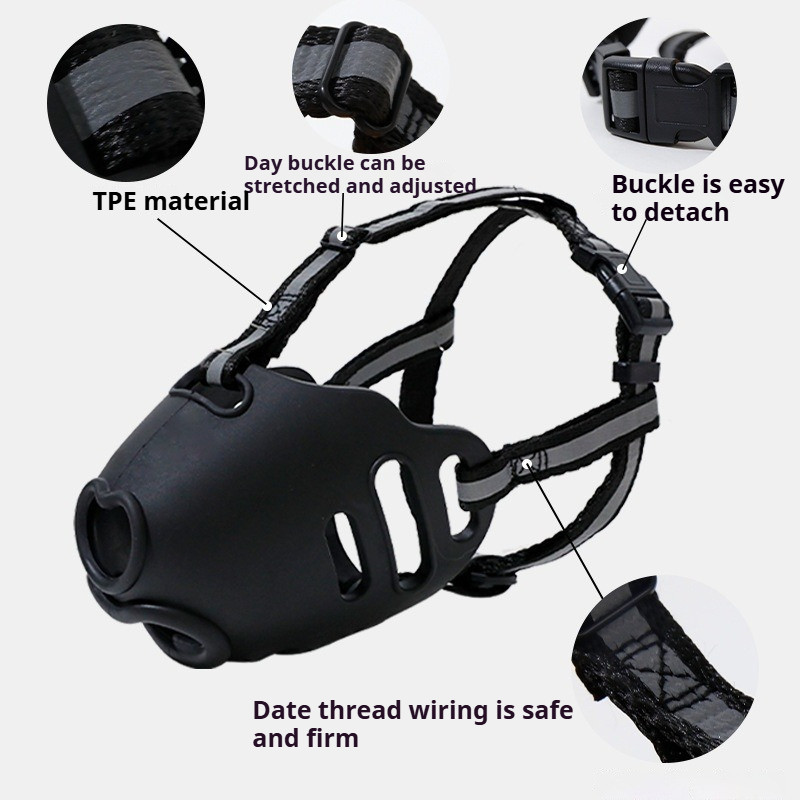 Dog Muzzle for Large Dogs | Adjustable TPE Soft Muzzle Mask | Anti Bite ...