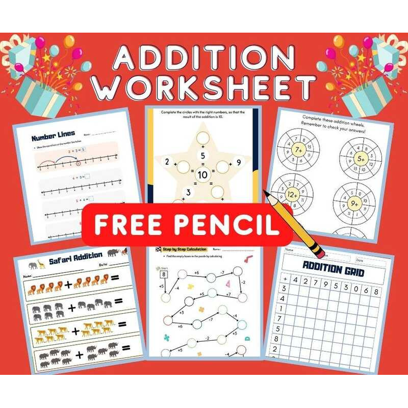 Elzanco Addition Math Worksheet Advanced Learning Fun School Activity ...