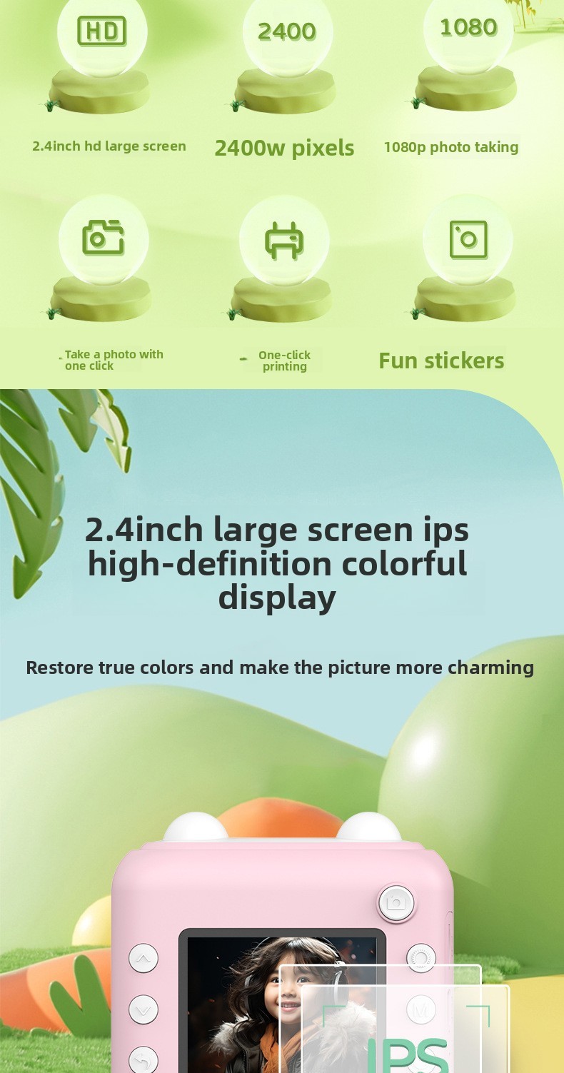 Cross-border New High-definition Children's Polaroid Mini Photo Video ...