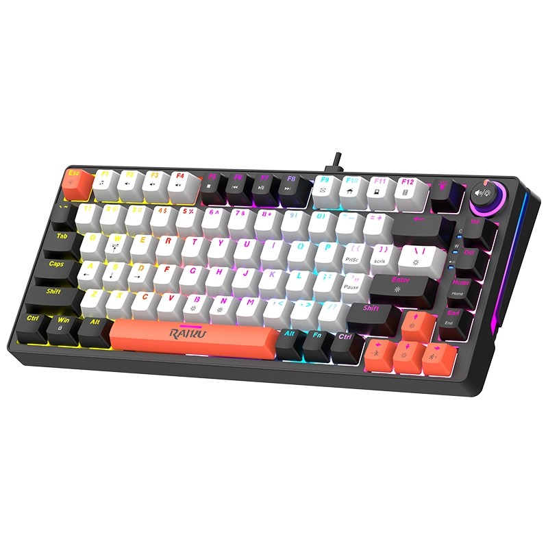 METMI x Raiku 83Keys Wired RGB Mechanical Keyboard w/ Multi-Function ...