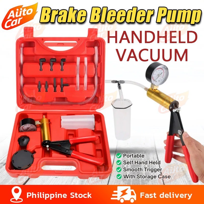 Car Brake Bleeder Pump Vacuum Kit Hand Held Pressure Tester Brake ...