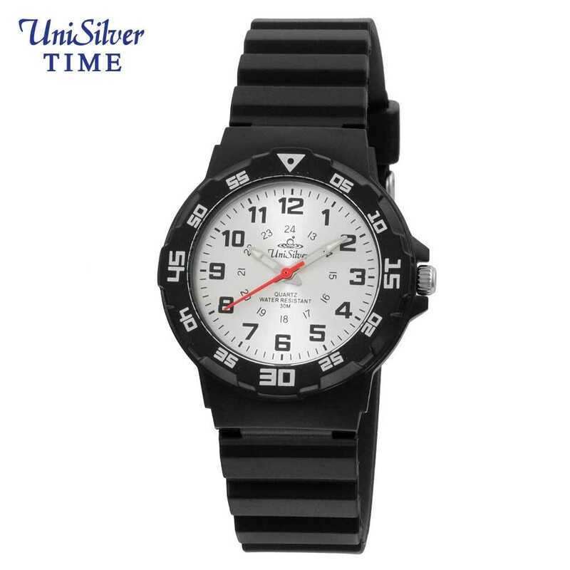 Unisilver TIME Women's Analog Black Rubber Watch Kw4420-2001 396 ...