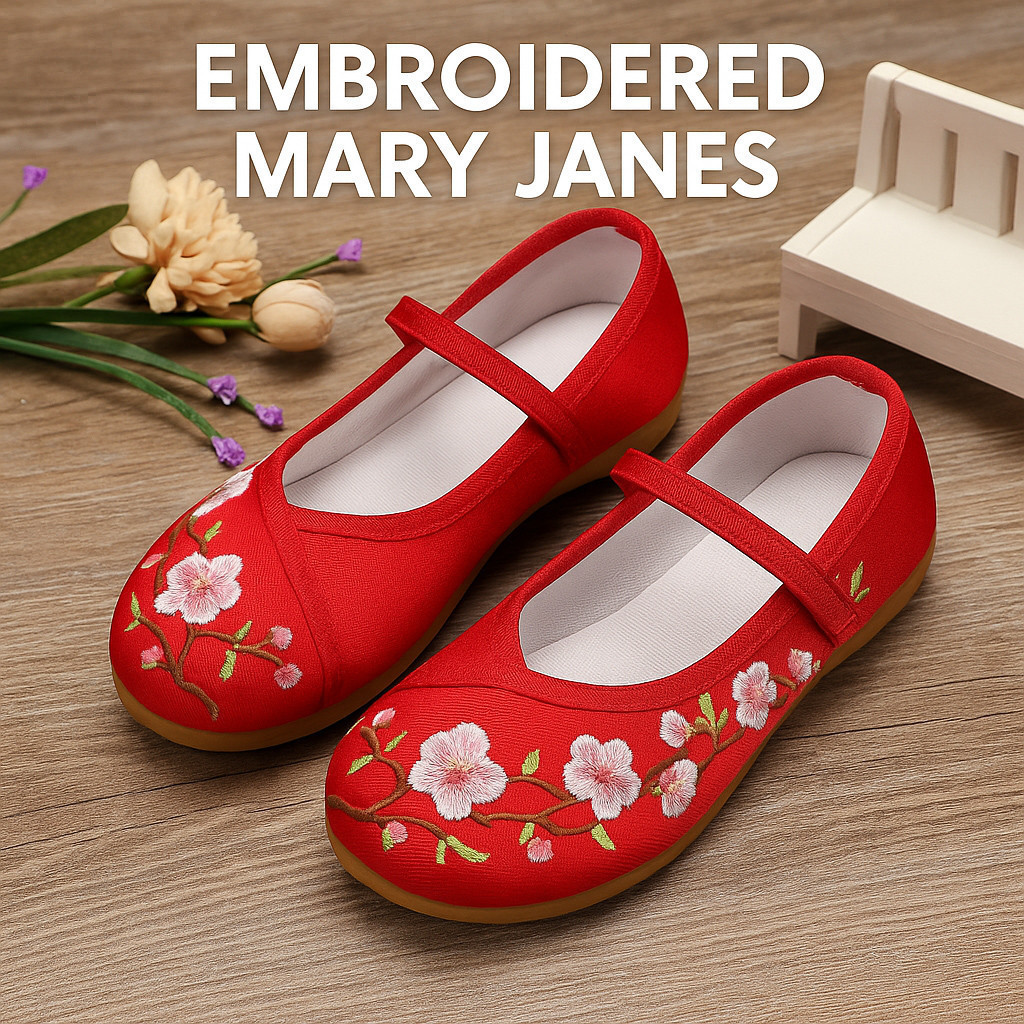 Girls Chinese Embroidered Dance Shoes | Hanfu Costume Shoes | Stage ...