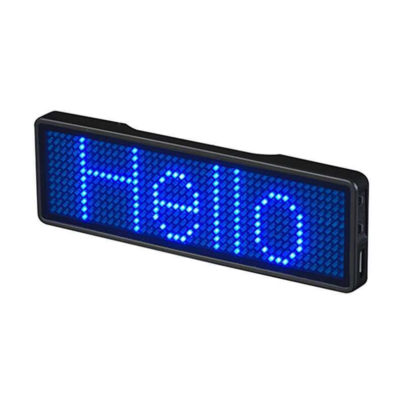 Miao34-Bluetooth Name Badge Rechargeable Light Sign DIY Programmable ...