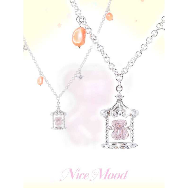 Buy 3 Get 1 Free Bear Paradise Necklace Playful Girl Pink Castle ...